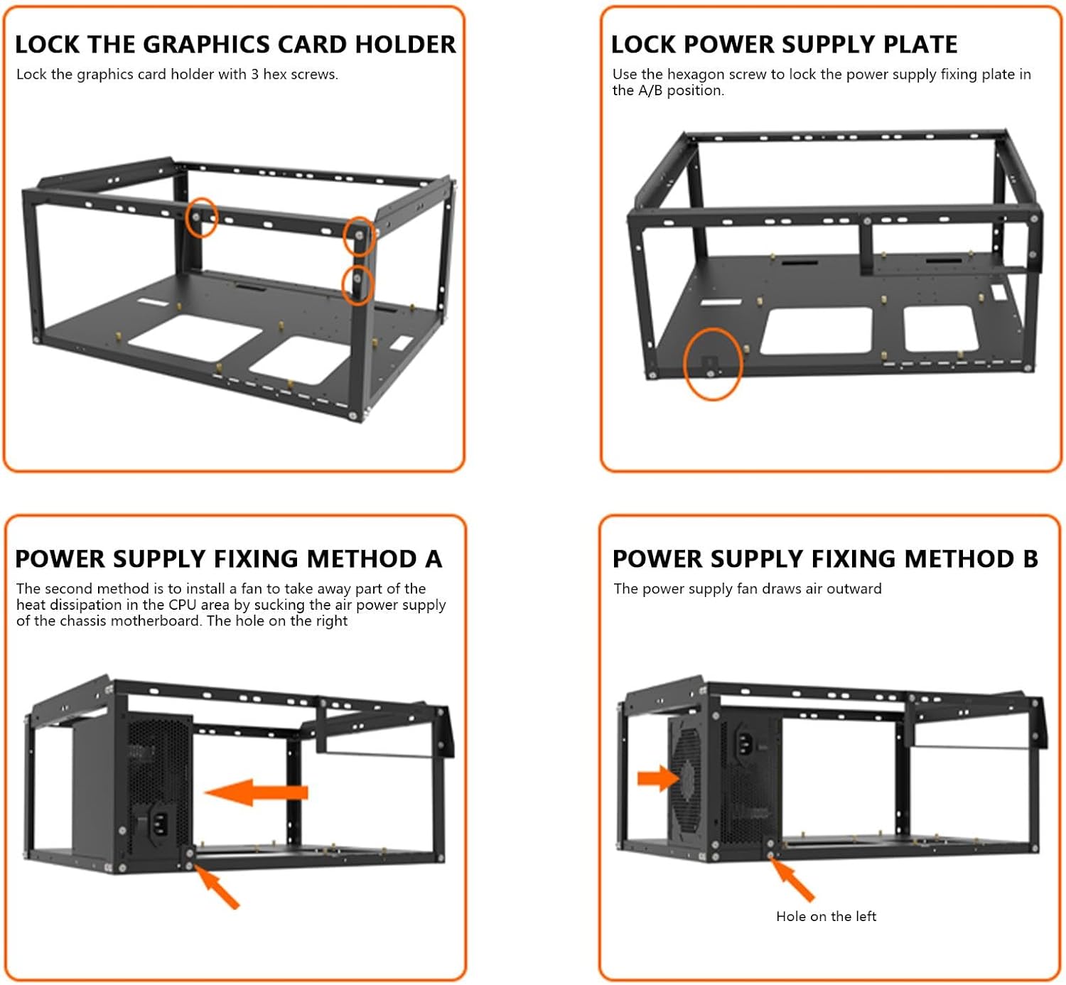 Computer Motherboard Case - Stackable Chassis, Aluminum Frame for Open ...