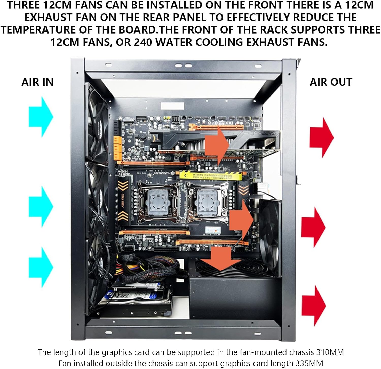 Computer Motherboard Case - Stackable Chassis, Aluminum Frame for Open ...