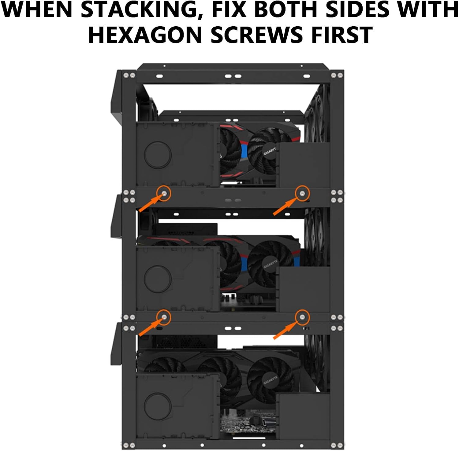 Computer Motherboard Case - Stackable Chassis, Aluminum Frame for Open ...