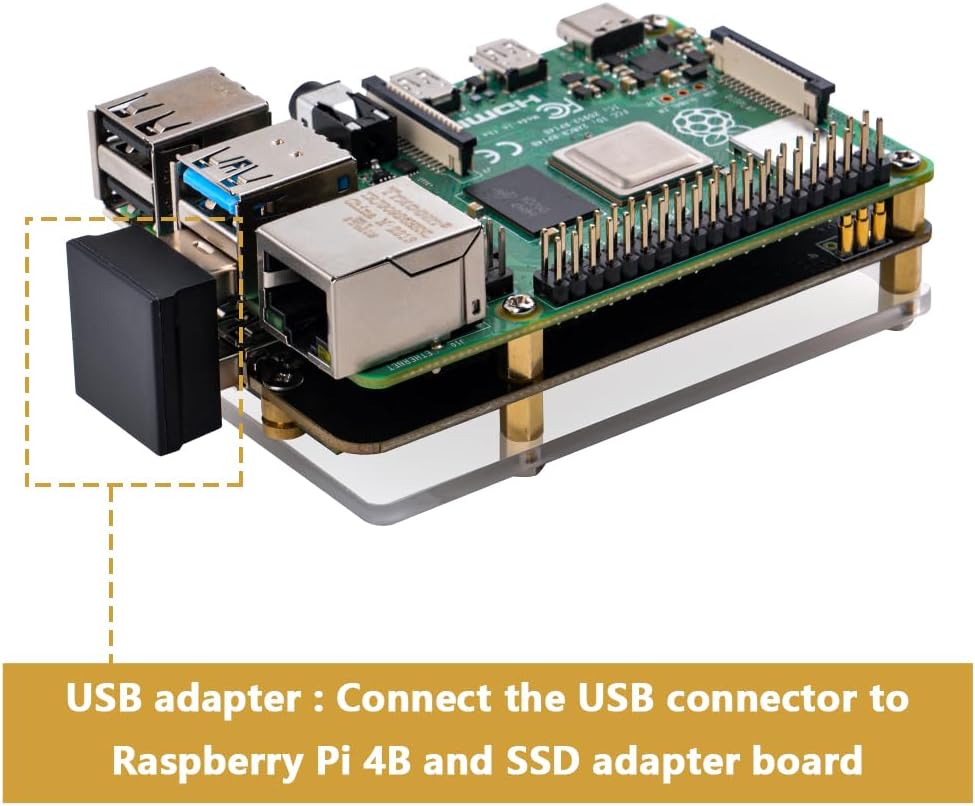 GeeekPi M.2 NVME SSD Storage Expansion Board for Raspberry Pi 4, Only ...
