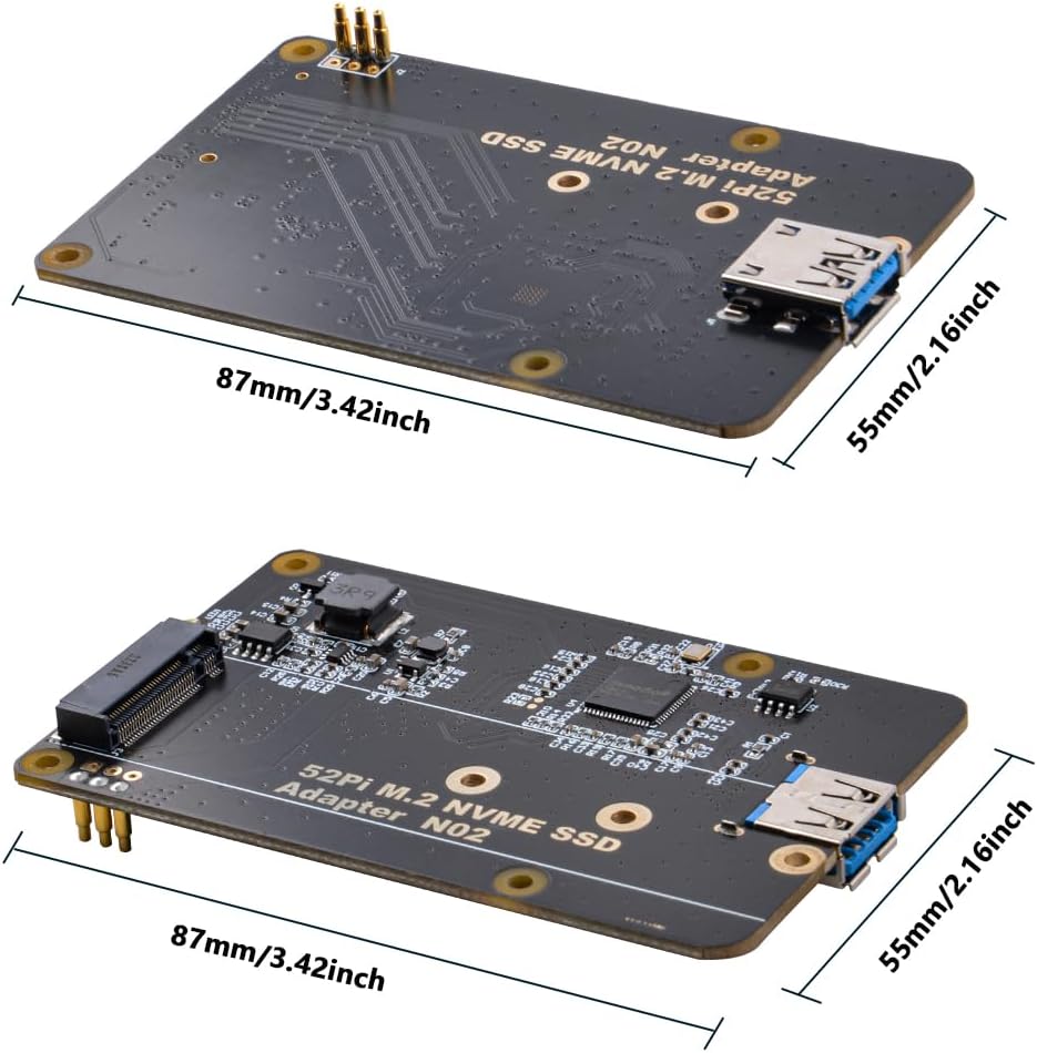 GeeekPi M.2 NVME SSD Storage Expansion Board for Raspberry Pi 4, Only ...