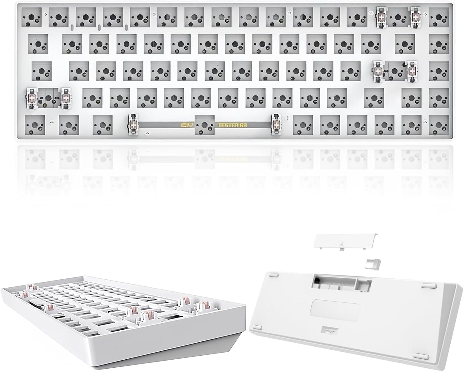 CIY68 Keyboard Barebones Kit,65% Wireless Bluetooth 5.0/2.4G Mechanical ...