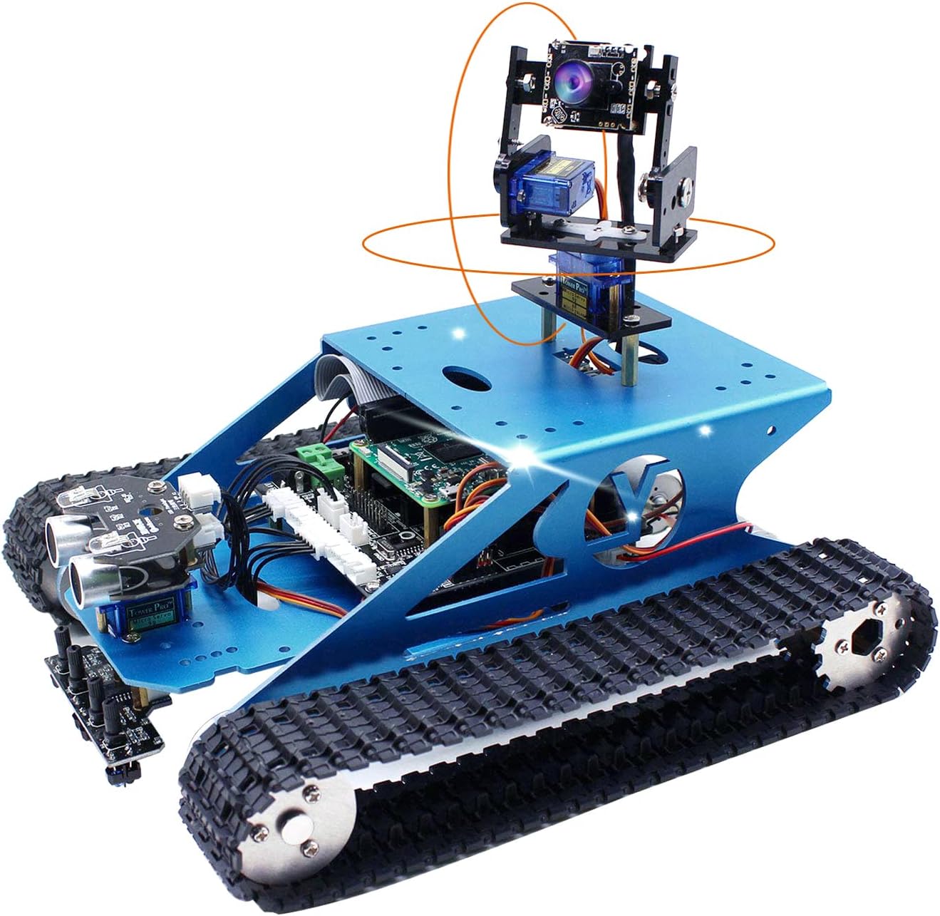 Yahboom AI Robot Kit Tank Chassis for Raspberry Pi 4B Camera Starter Kit Python Programmable ...