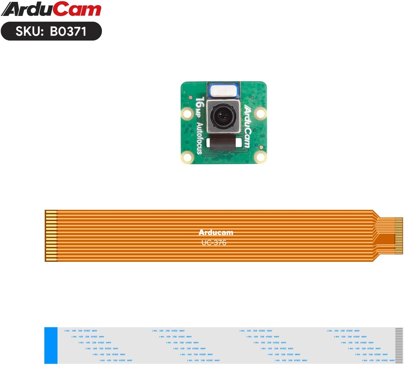 Arducam IMX519 Autofocus Camera Module for Raspberry Pi, 16MP AF Pi Camera Compatible with ...