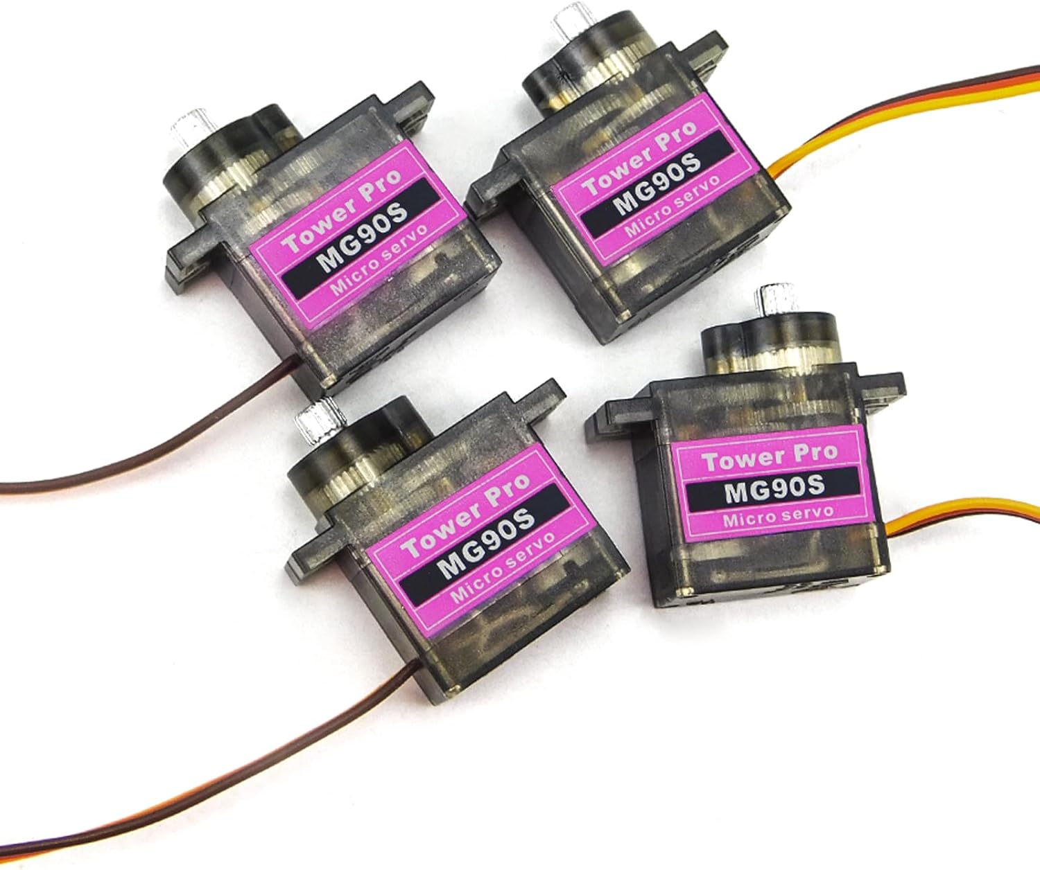 4PCS MG90S Servo 9G Micro Servo Motor Metal Geared Micro Servo Motor 9G ...