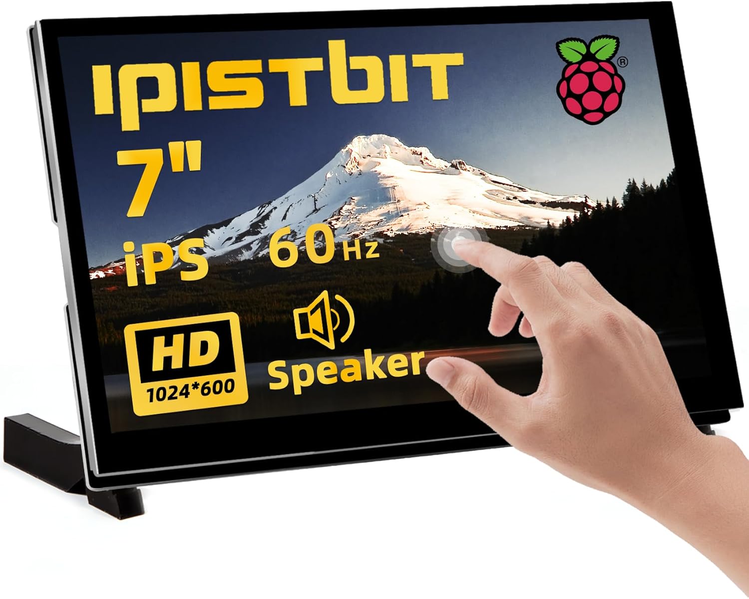 Raspberry Pi Screen, 7 Inch Touchscreen Monitor, IPS 1024×600, Dual ...